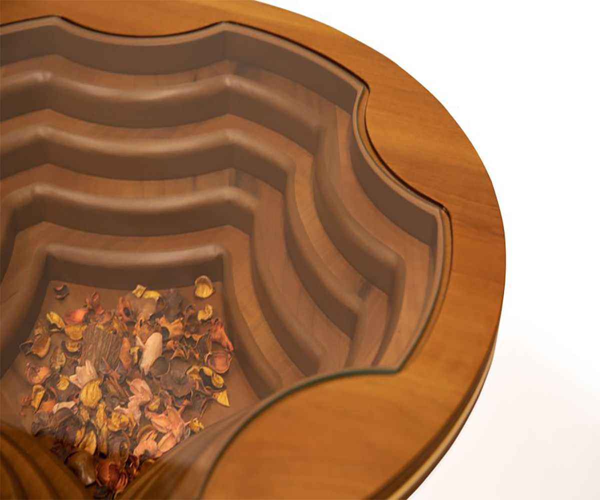 Geometric Round Design Coffee Table - C-Decor