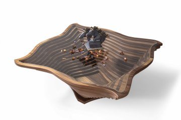 Swooping Shape Coffee Table - C-Decor